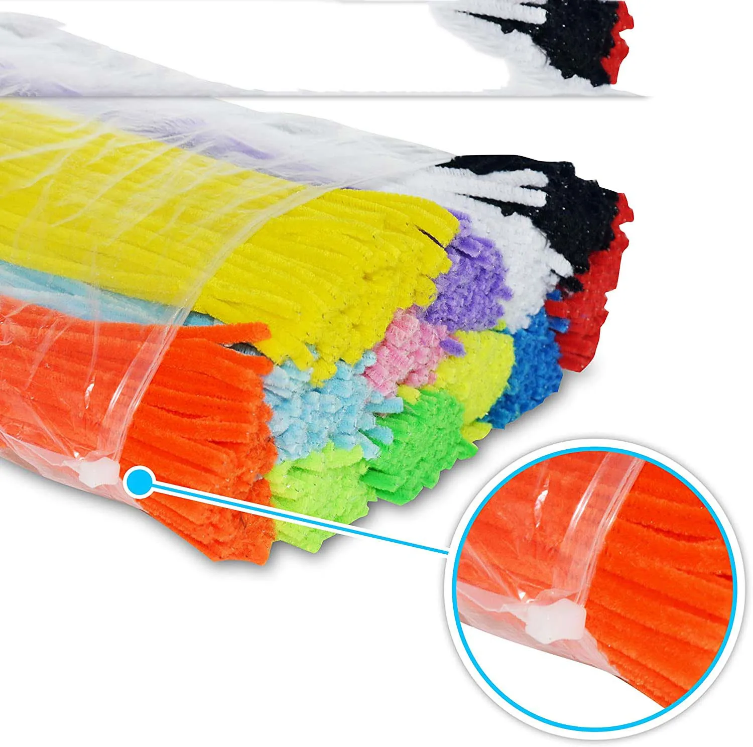 3mm Soft Fuzzy Sticks - Multicolored DIY Craft Pipe Cleaners