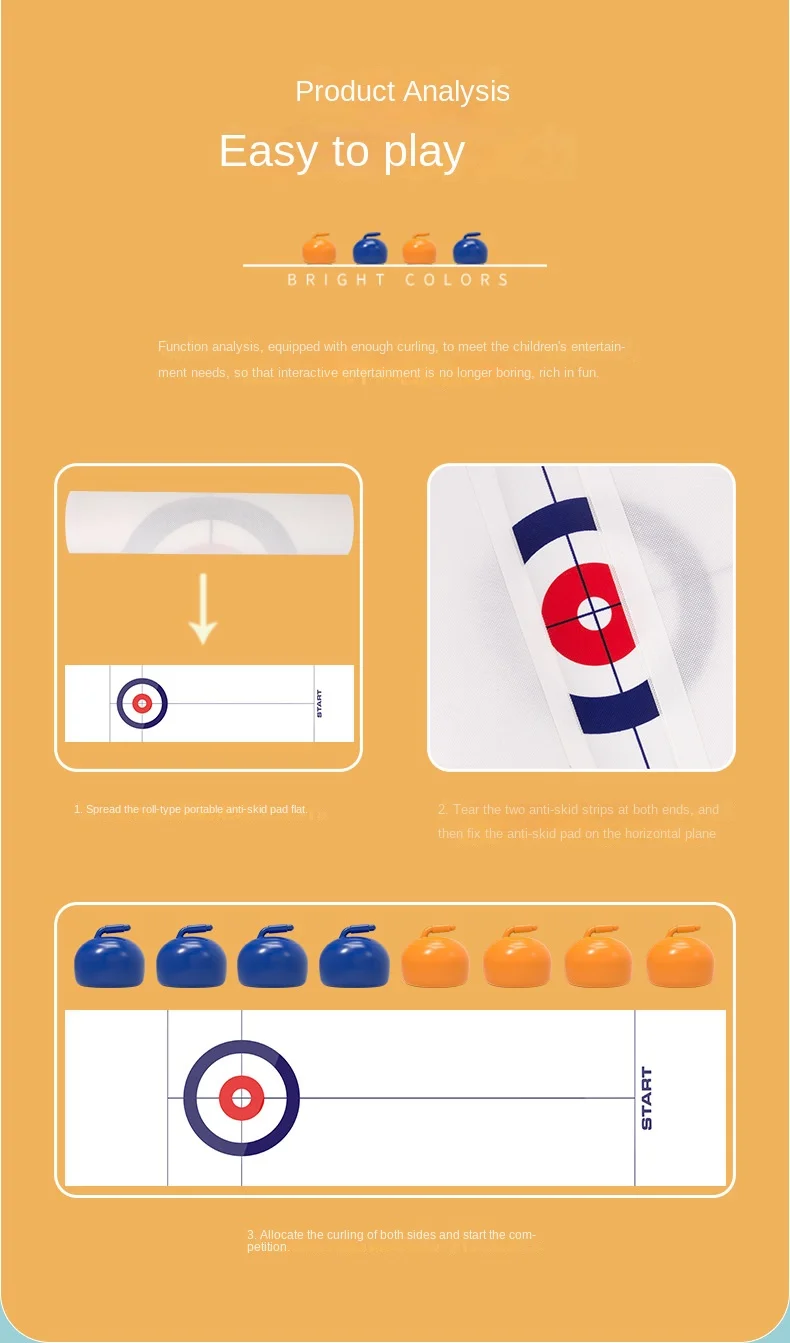 Desktop Curling Ball Game Parent-child Interactive Indoor Game Kids ...