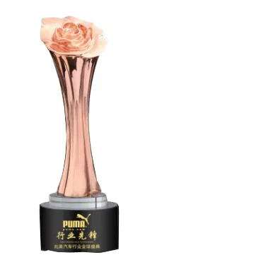 Custom Resin Rose Flower Anniversary Trophy - TRIUMPH