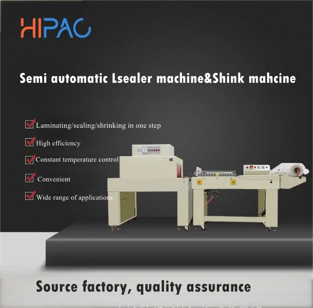 Hipac Semi-Automatic Thermal Cutting L Sealer Shrink Wrapping Machine ...