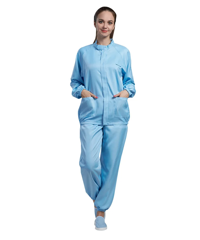 Cleanroom Lint Free Food Processing Uniforms for Safety