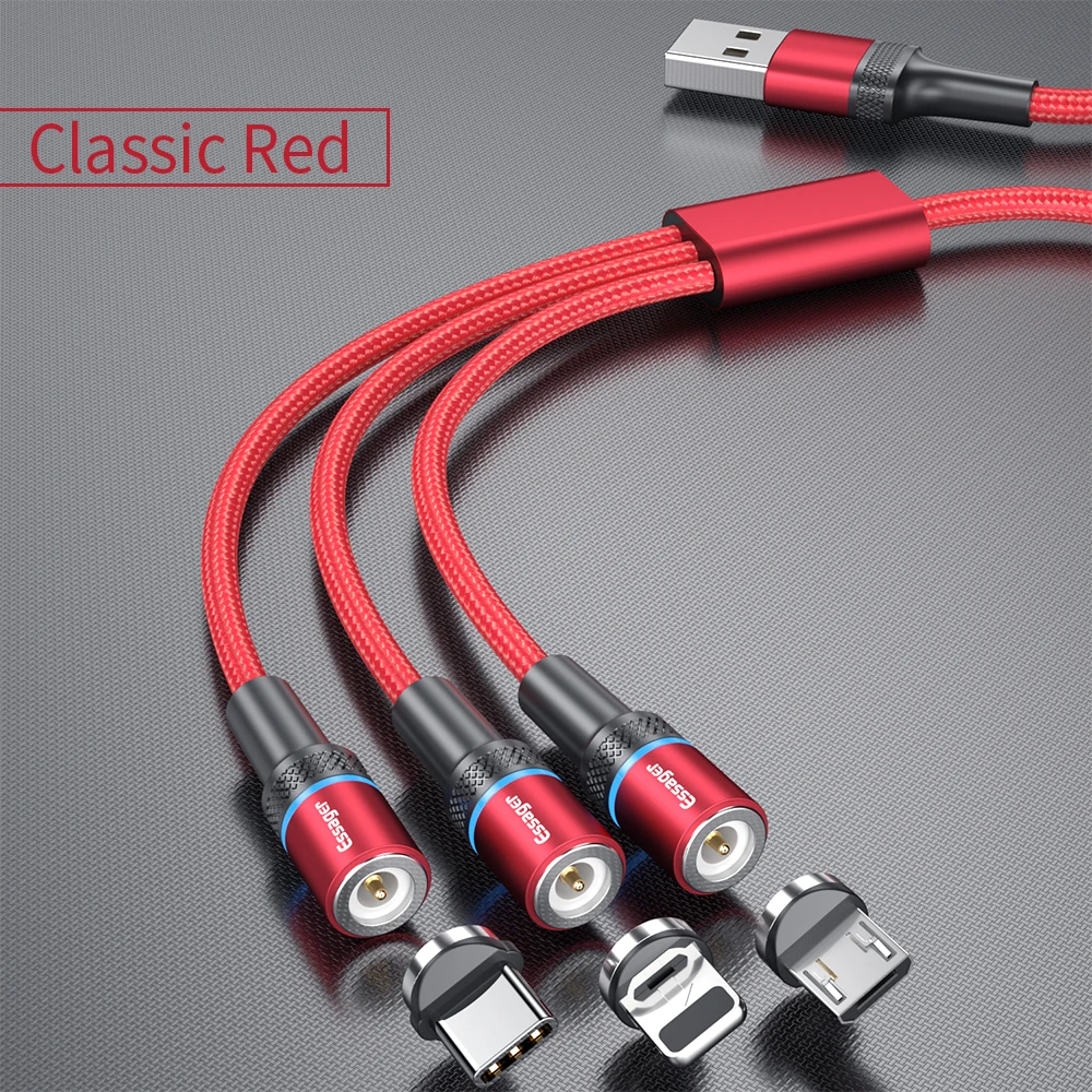 Essager 3 In 1 Magnetic Cable For Iphone Xiaomi Android Usb Type C ...