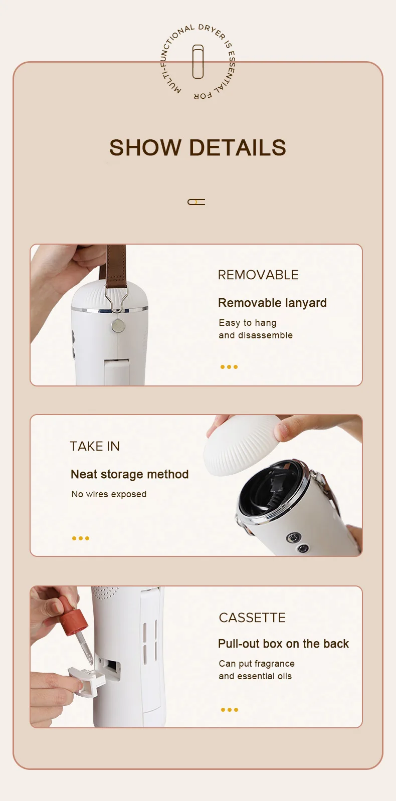 Portable Electric Clothes Dryer Travel Foldable Heater Portable ...