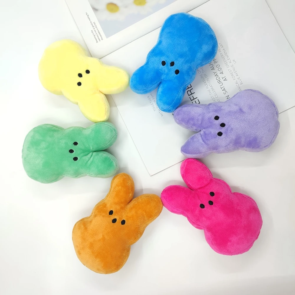 2024 Hot Sell Peeps Easter Bunny Plush Stuffed Rabbit Colorful Small ...