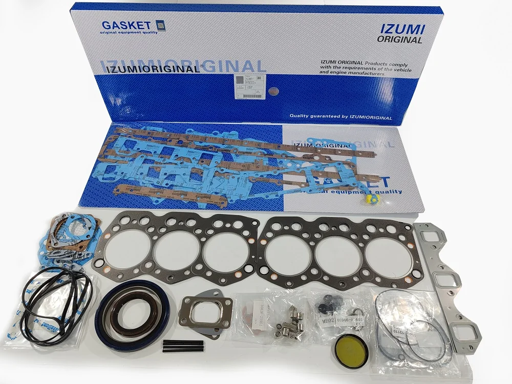 IZUMI ORIGINAL Excavator Truck Bus Engine Spare Parts Overhaul Gasket Set for S4S S6KT ...