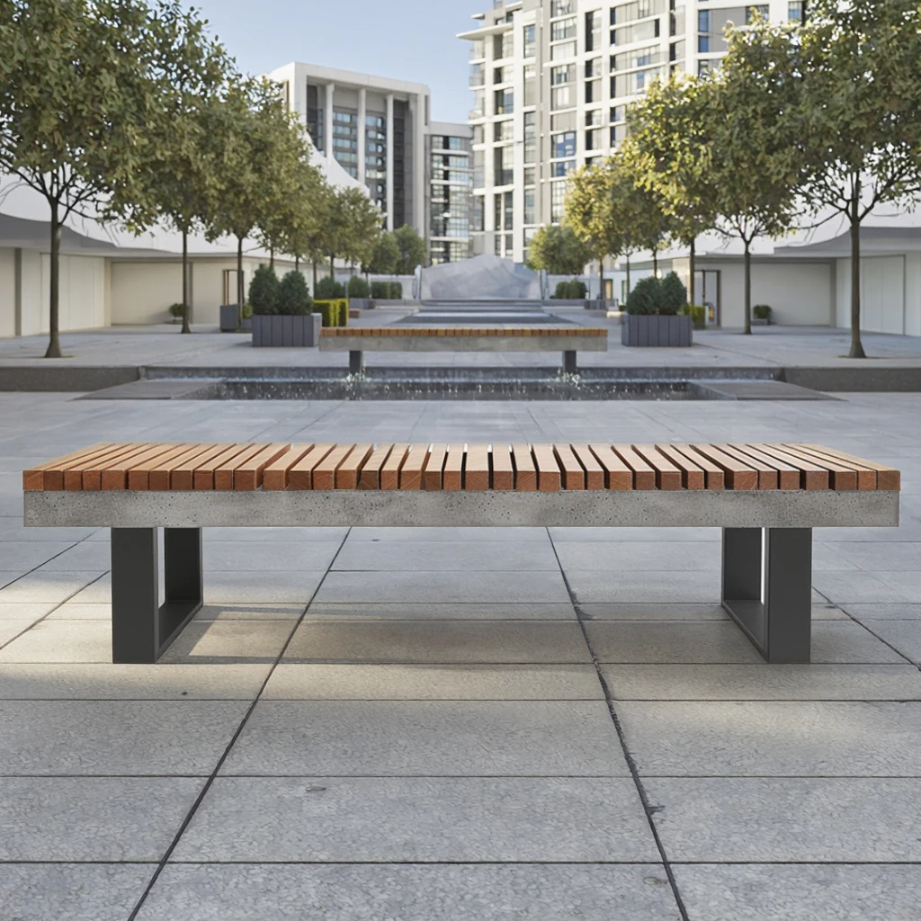 Customized Solid Grc Bench Cement Leisure Bench For Outdoor Street ...