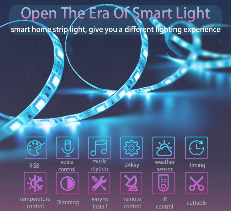 Flexible RGB LED Strips - 10m in Feet, Adjustable Lights