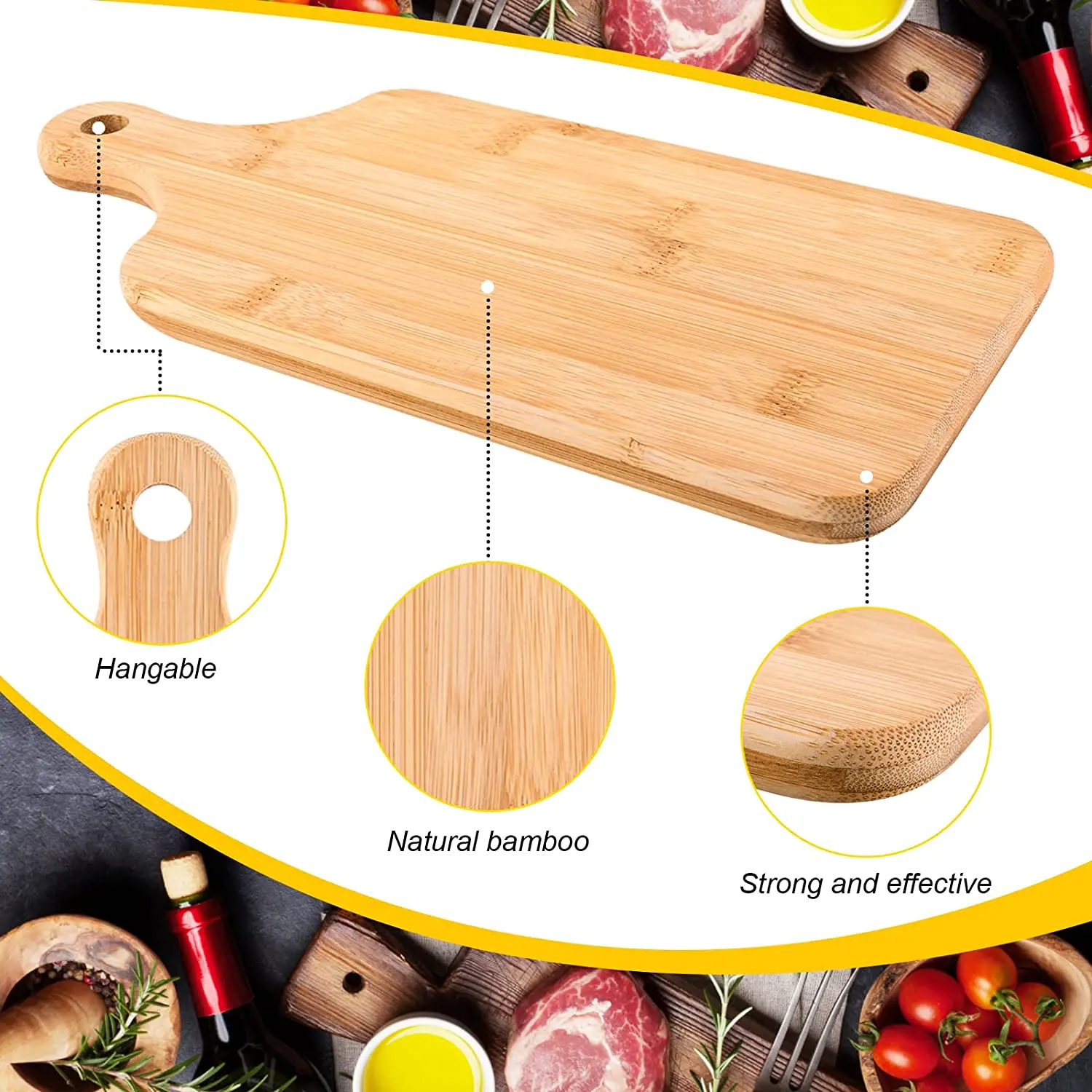 High Quality Large Organic Bamboo Kitchen Chopping Block Wood Cutting ...