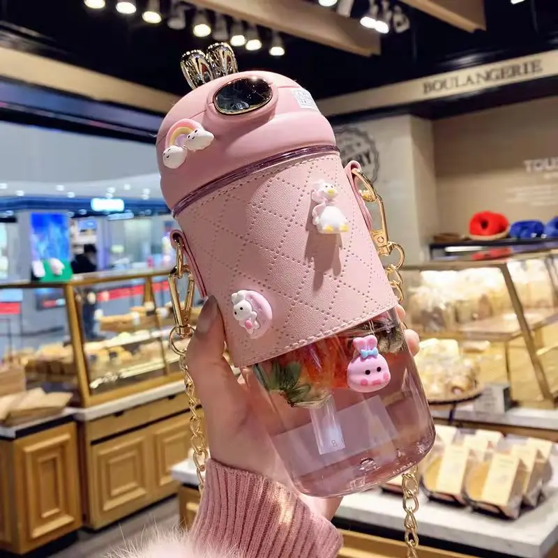 Cute Rabbit Ear Plastic Water Bottle - Perfect for Kids