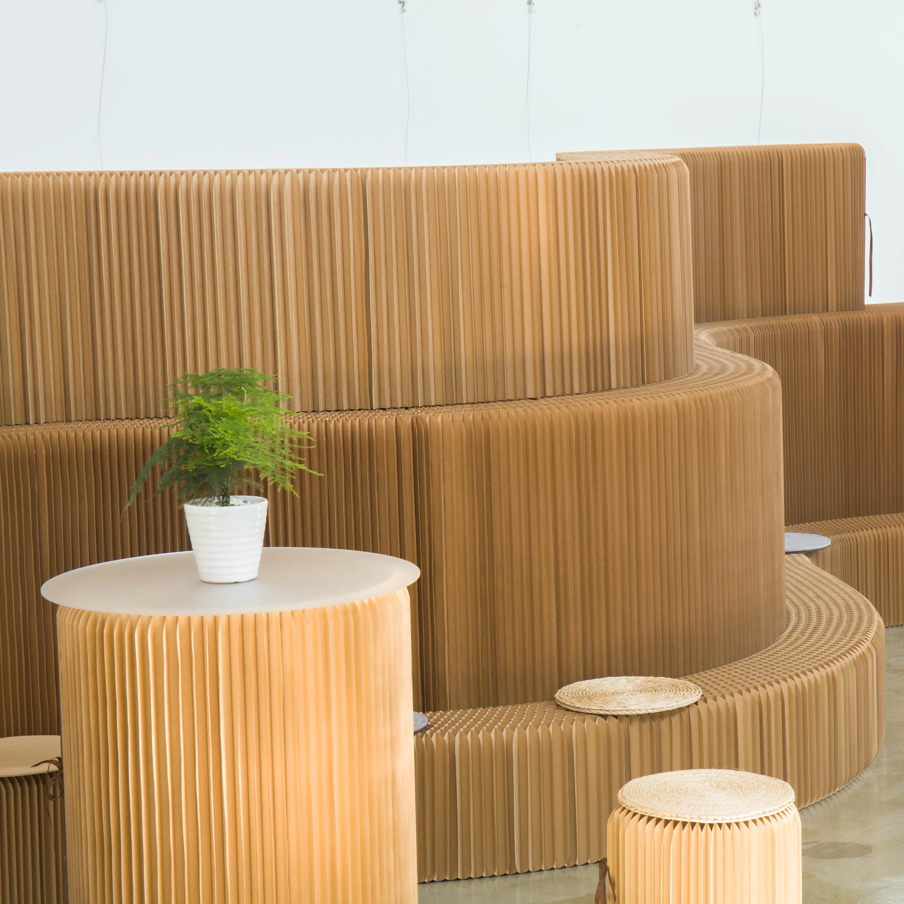 2m height honeycomb cardboard room divider flexible paper partition ...