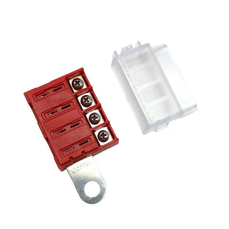 Battery Terminal Fuse Box 4 Circuit Fuse Block for 12V/24V Vehicle Car ...