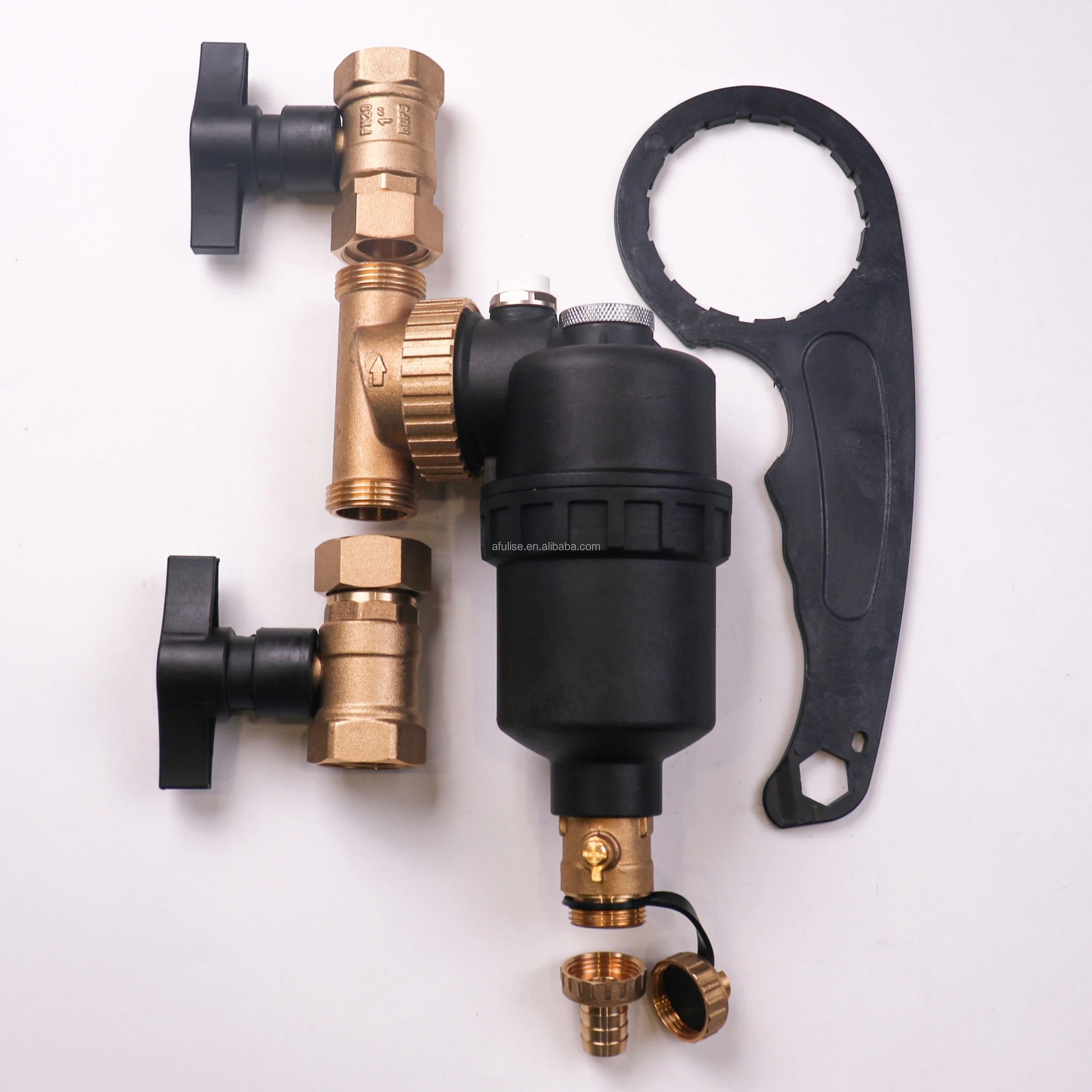 Water Filter With Ball Valves 22mm 28mm Connection Boiler System Home ...