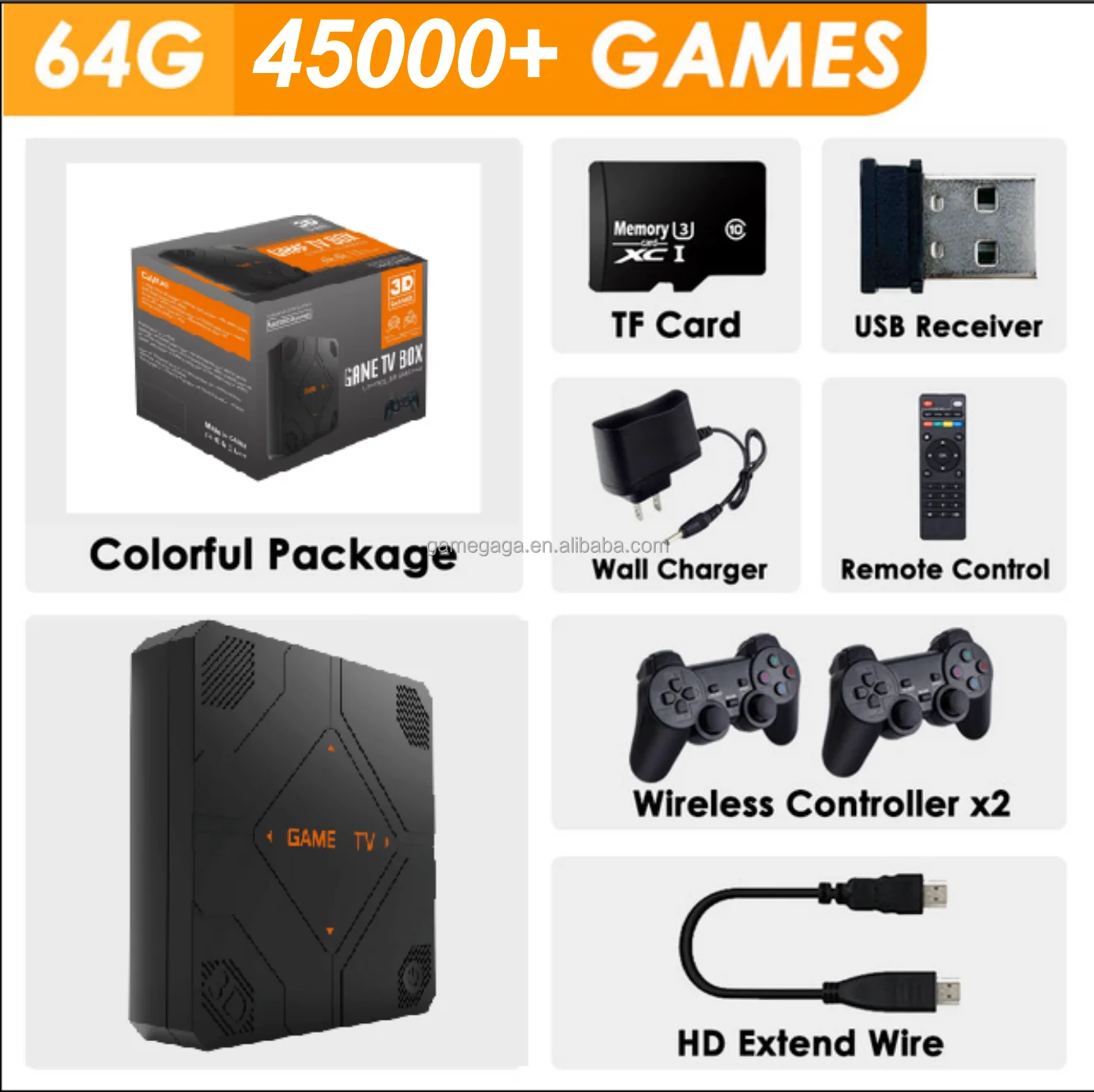 G12 Pro Game Box - 45000+ Games, 4K HD Output, Wireless Control