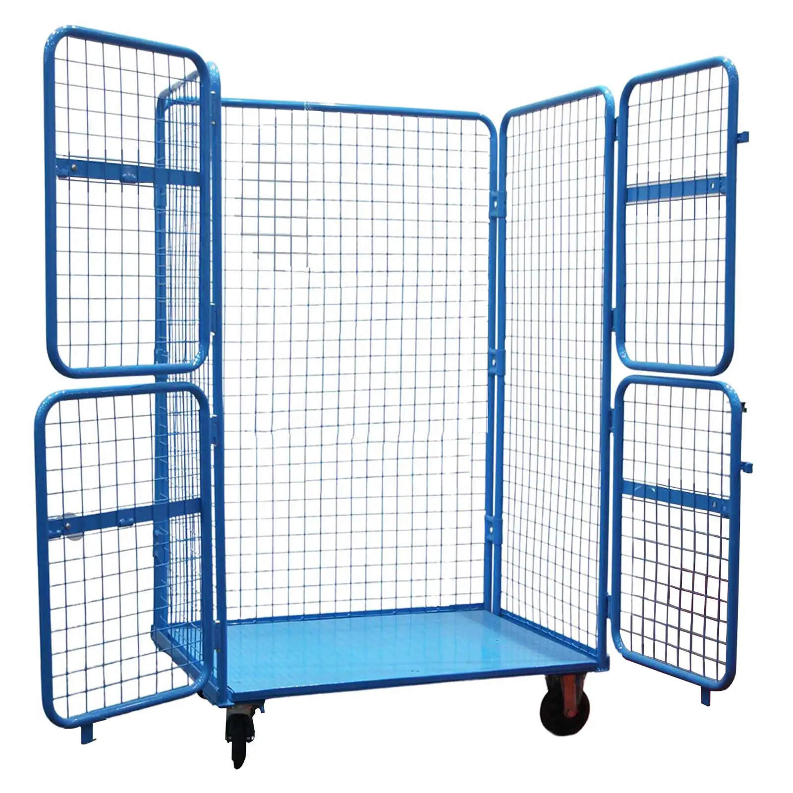 Heavy Duty Warehouse Roll Cage Trolley with 6" Castor