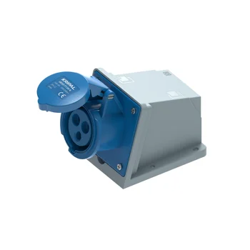 Kripal Female 16a Wall Mounted Industrial Socket 3 Phase Connector Ip44 ...