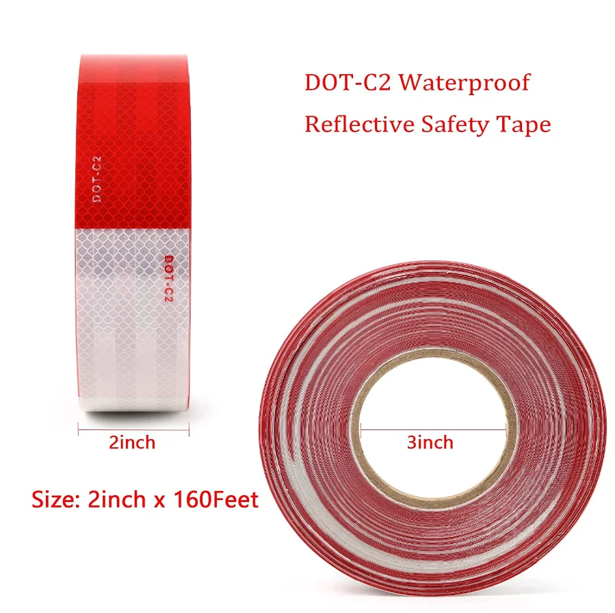 High Intensity Red White Reflector Sticker,Self Adhesive Safety Retro ...