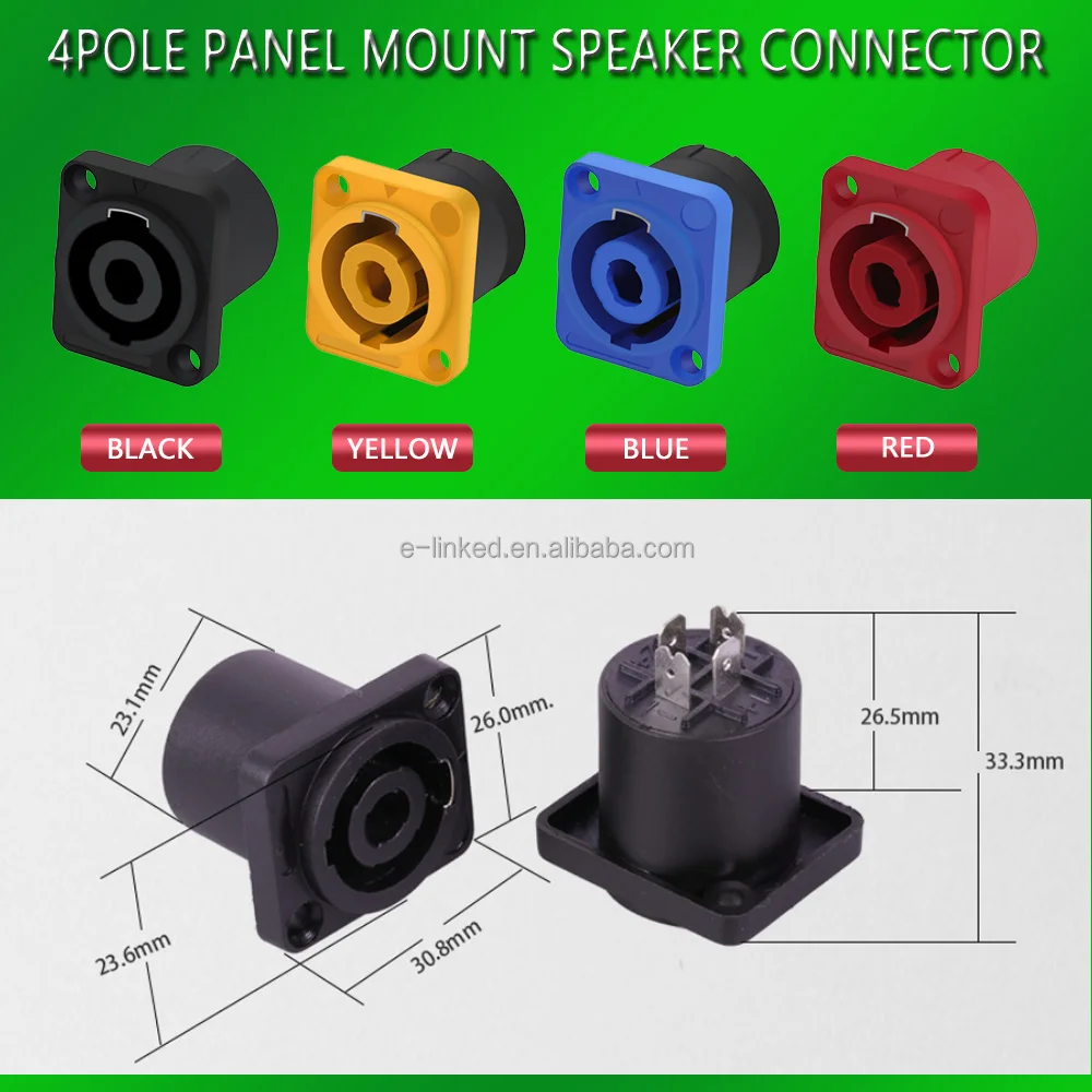 4pin Speakon Panel Mount Connectors for Audio Interconnections
