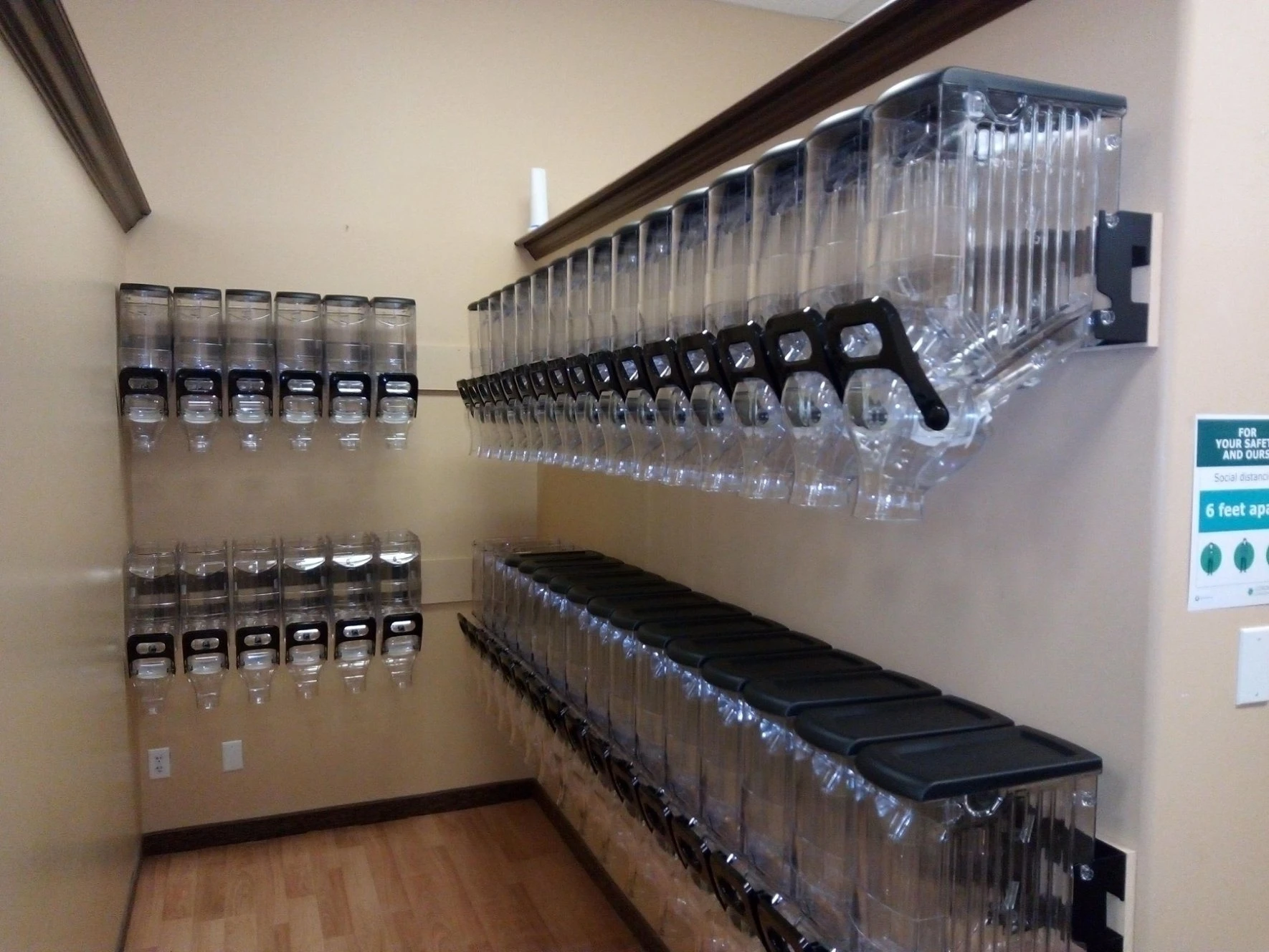 Factory Supply Clear Acrylic Bulk Food Dispenser Bin Cereal Candy Nut ...