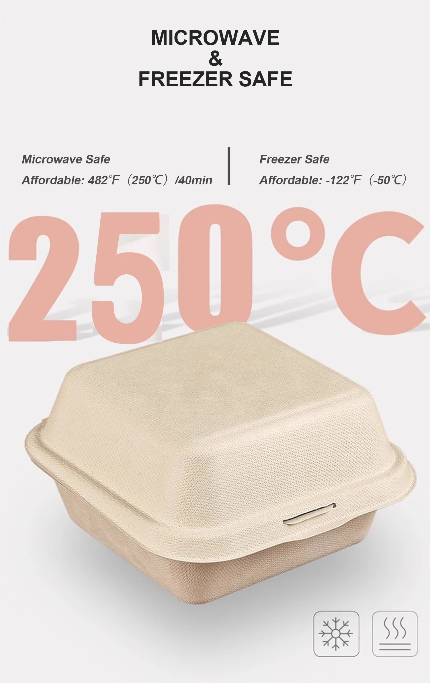 Ruibamboo 6*6inch Clamshell Eco Friendly Biodegradable To Go Food ...