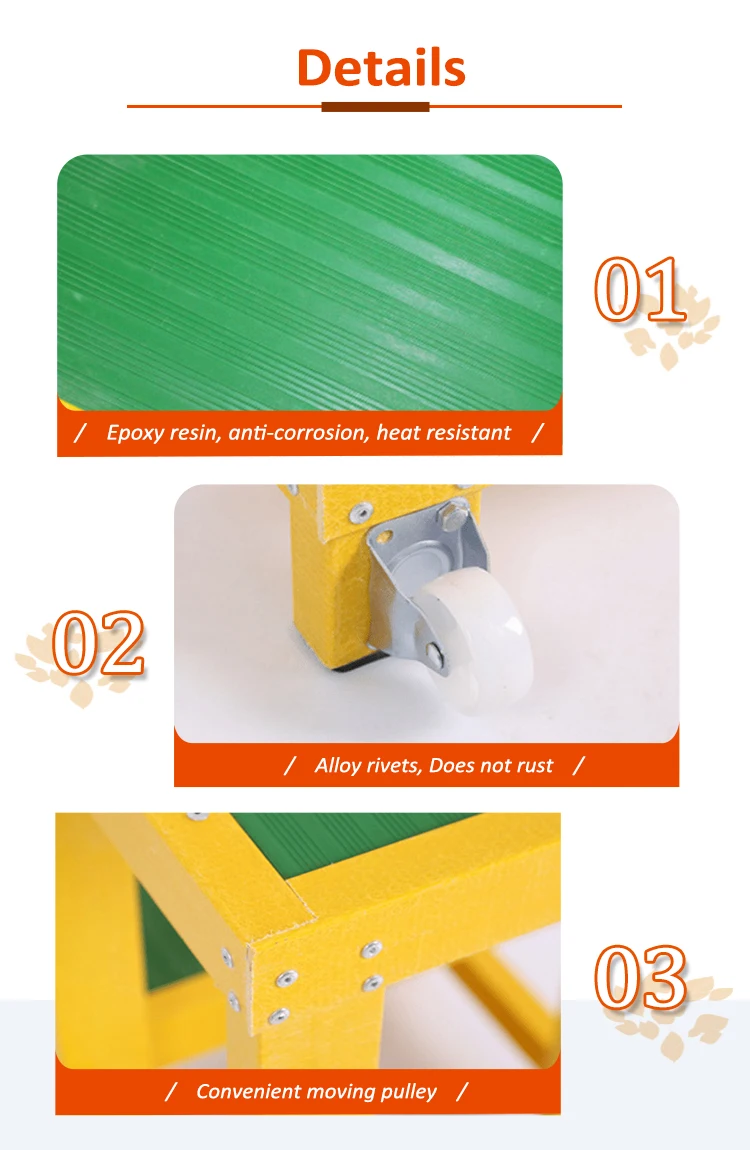 Customizable High Safety 220KV Epoxy Resin Insulating Stool Ladder ...