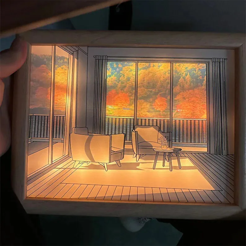 Ins Design Light Wall Painting Led For Home Decor Lighting Painting ...