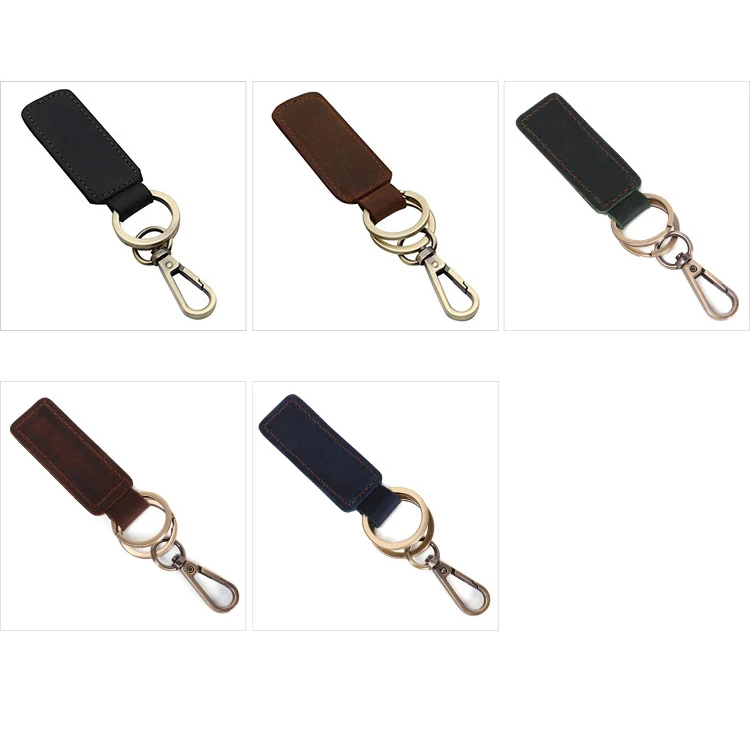 Wholesale Genuine Luxury Premium Retro Leather Key Chain Custom Genuine ...