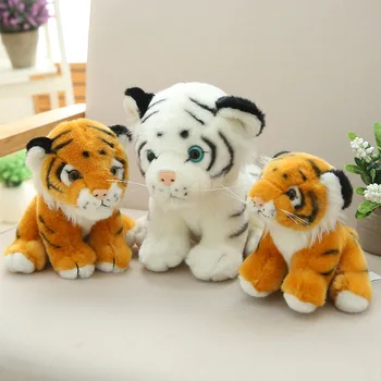 Realistic Small Wild Zoo Animal Soft Toys Plush Tiger Stuffed Animals ...
