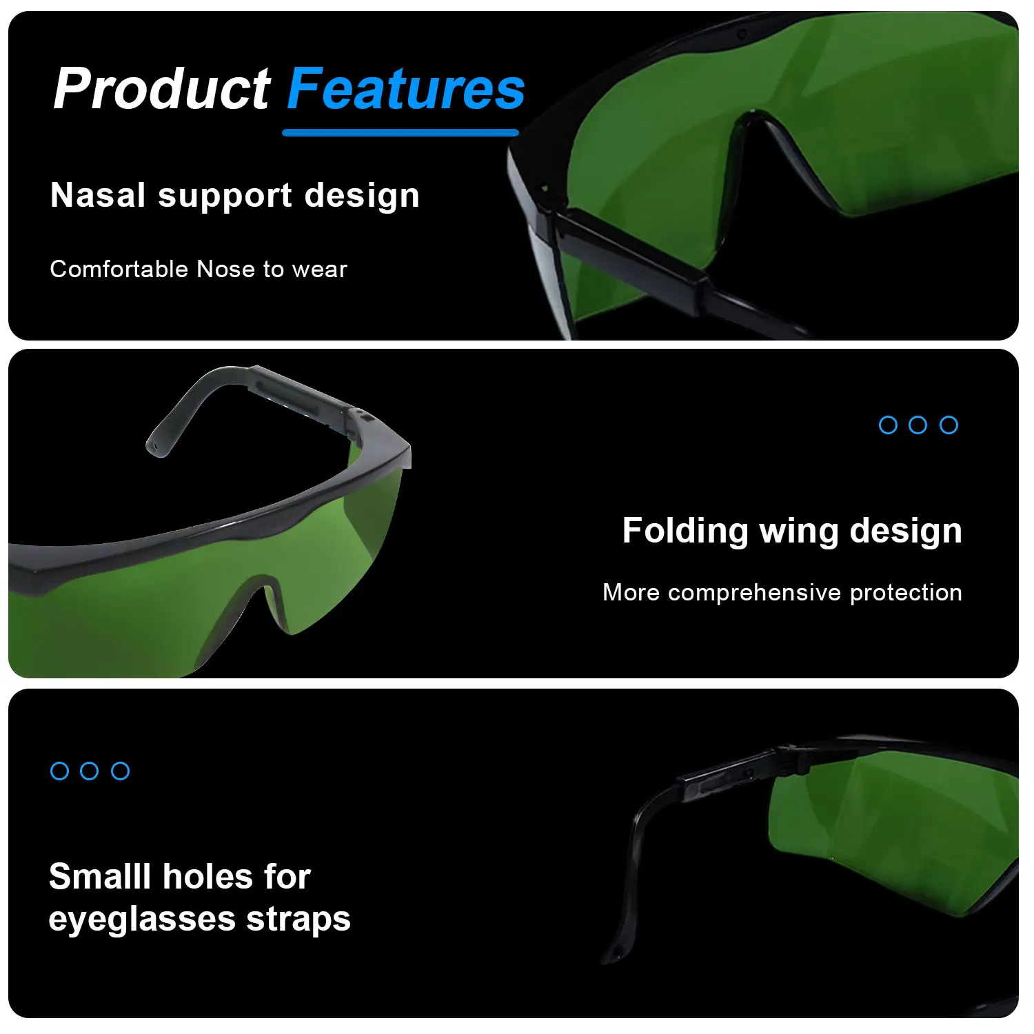 Luxury 190-460nm OD4 Eyewear - Protective Laser Safety Glasses