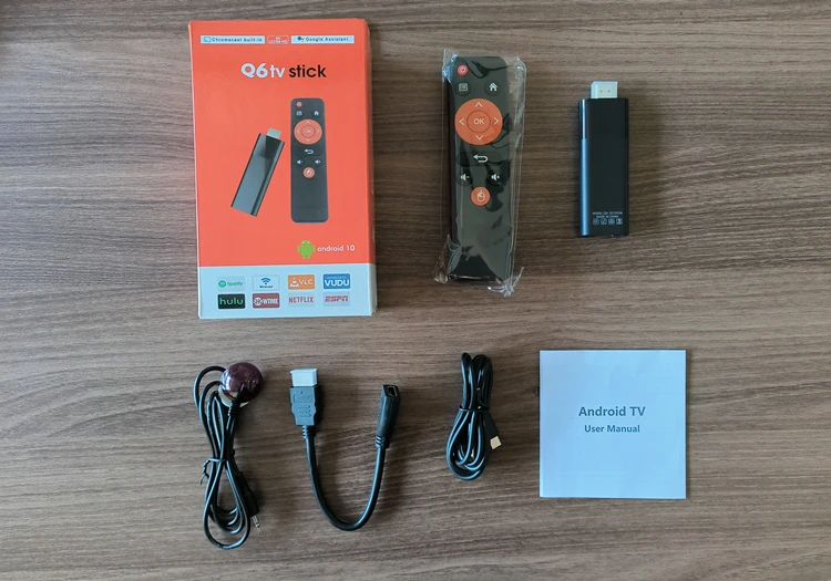 2024 Q6 H313 Android 10 4K TV Stick with Voice Remote Control - 2GB RAM ...