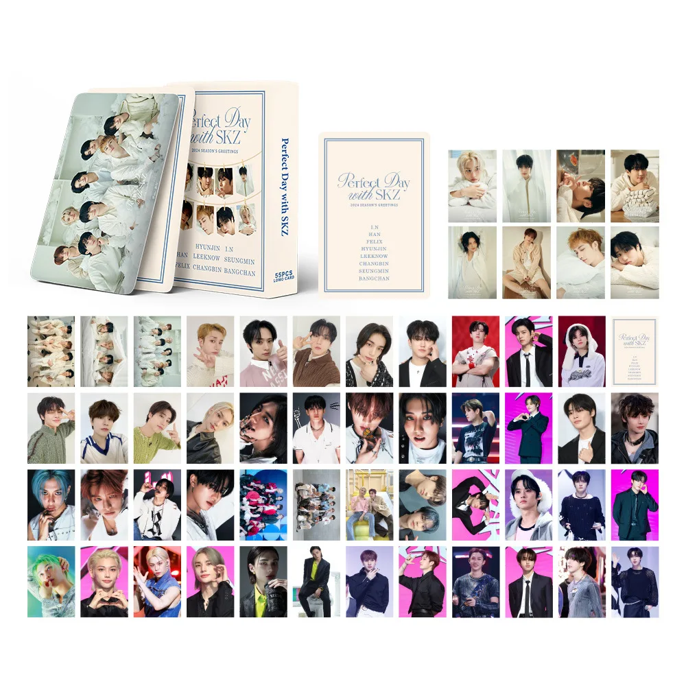 55pcs/set Wholesale Kpop Straykids 2024 Perfect Day With Skz Lomo Card ...