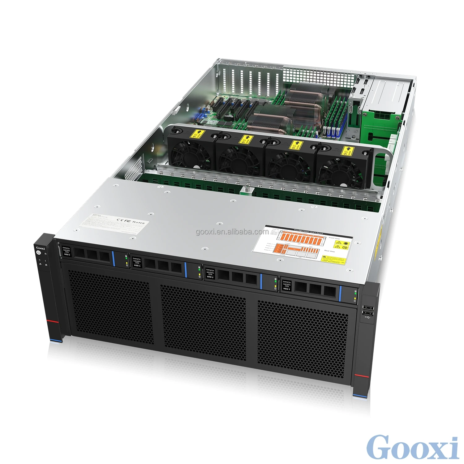 AS4110G-D04R-G3 GPU Server - 8x 4090 Gpus for AI Deep Learning