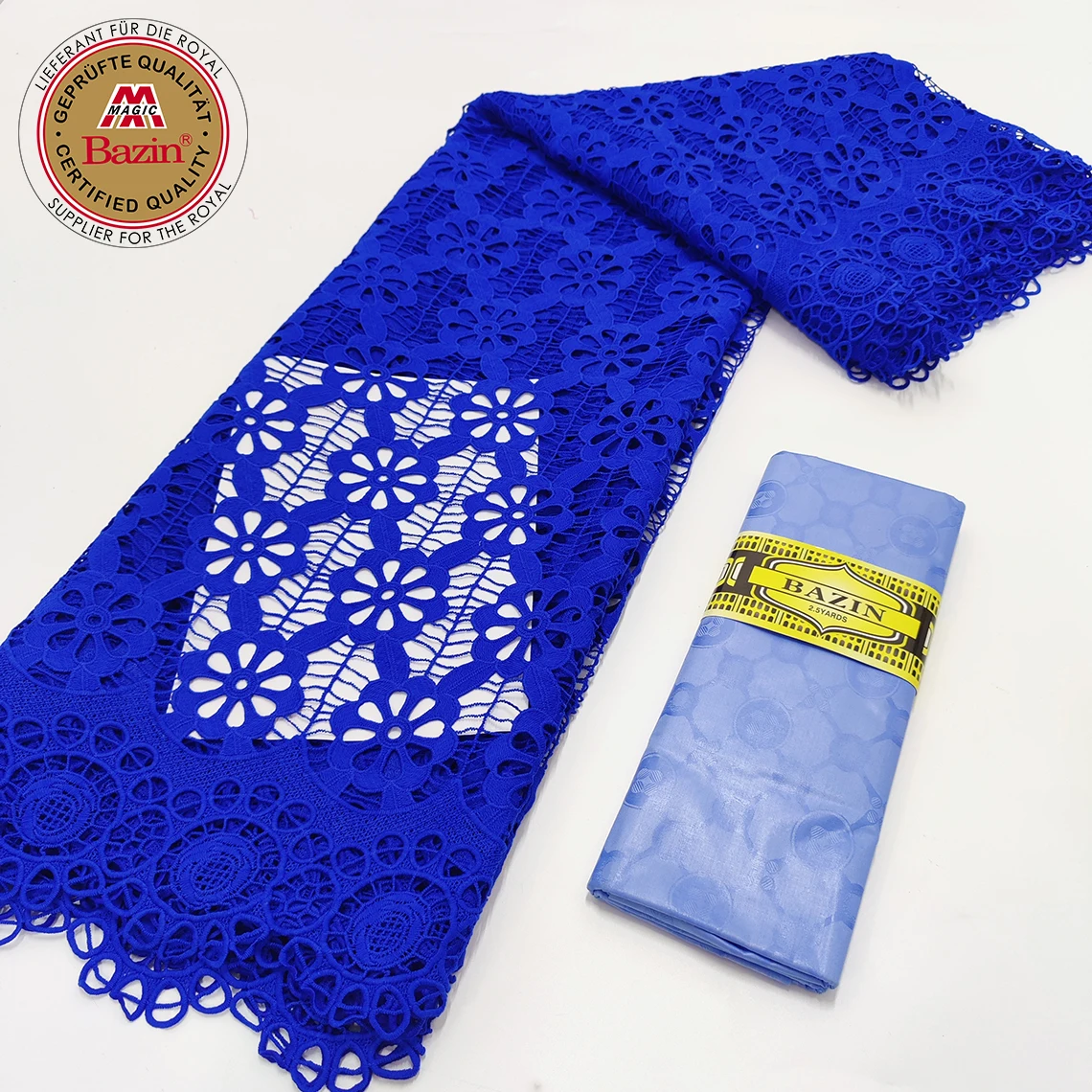 African Dry Lace Fabric With Bazin Rich Original Jacquard Material for ...