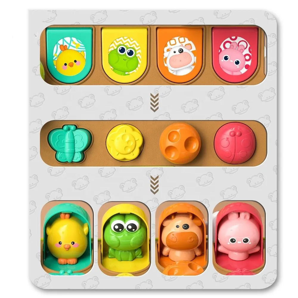 Educational Cartoon Farm Animals Ejection Peekaboo Game Box Baby ...