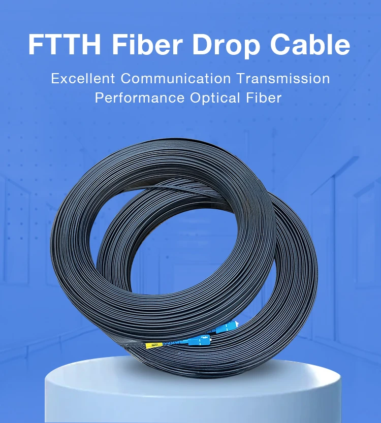 Pre-Connected 30M 50M 100M 150M 200M Fiber Optic 1 Core SM G657A1 FTTH ...