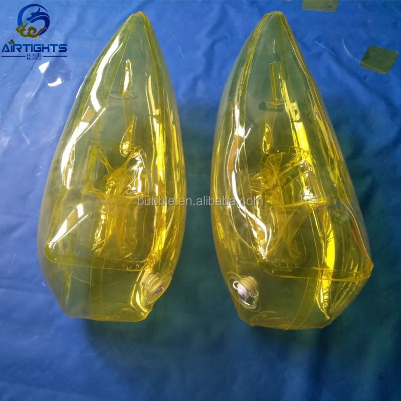 Airtight Durable Water Toy Transparent Inflatable Water Walking Shoes ...