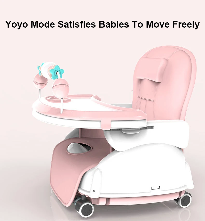 Simple Tall Fold High Chair Convert To Babies Small Chair With 3 ...