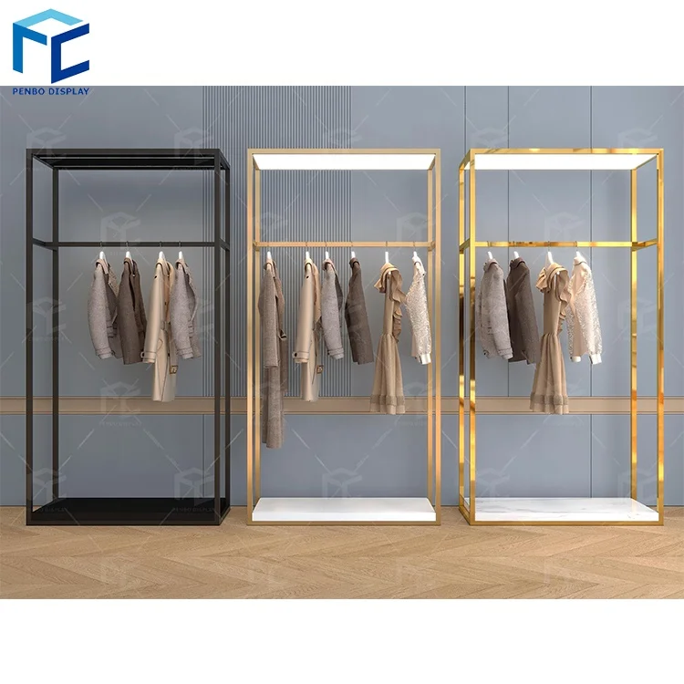 Men's Store Interior Design - Custom Logo Clothing Racks