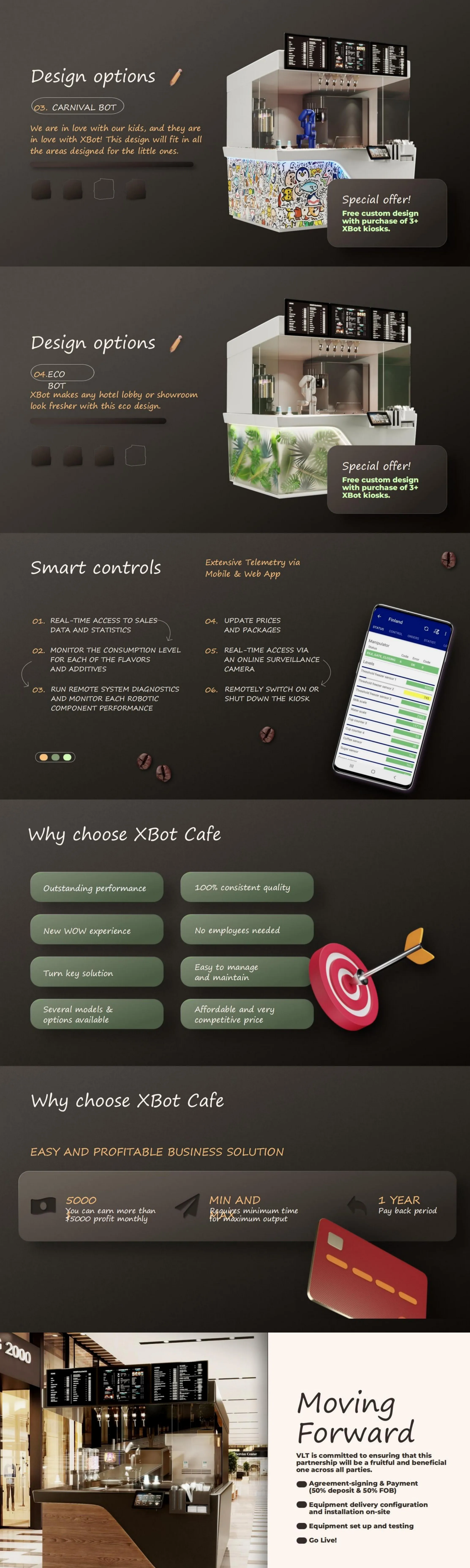 Ledbow Smart Vending Machine - Ice Cream & Coffee Robot