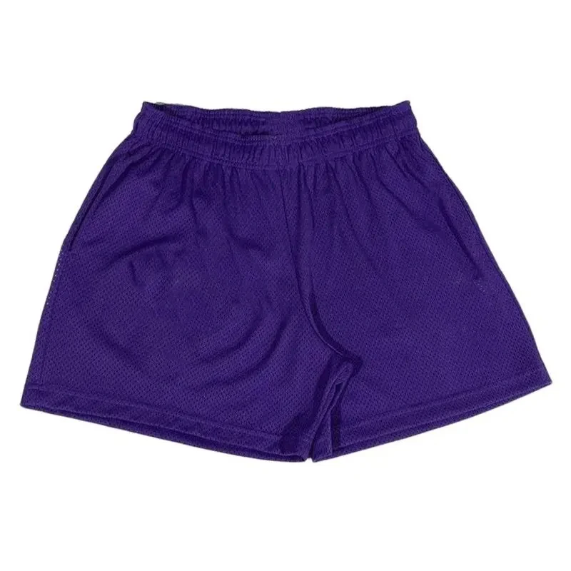 Custom Double Layer Sublimation Mesh Shorts Plain 100% Polyester Street ...