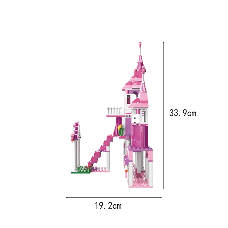 Cogo Diy Girls Build Blocks Princess Kids Plastic Building Block Bricks ...