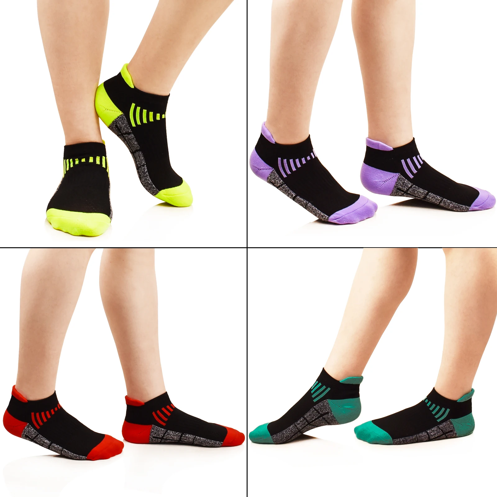 6pairs Men's Women's Athletic Ankle Socks Cushioned Breathable Sport ...
