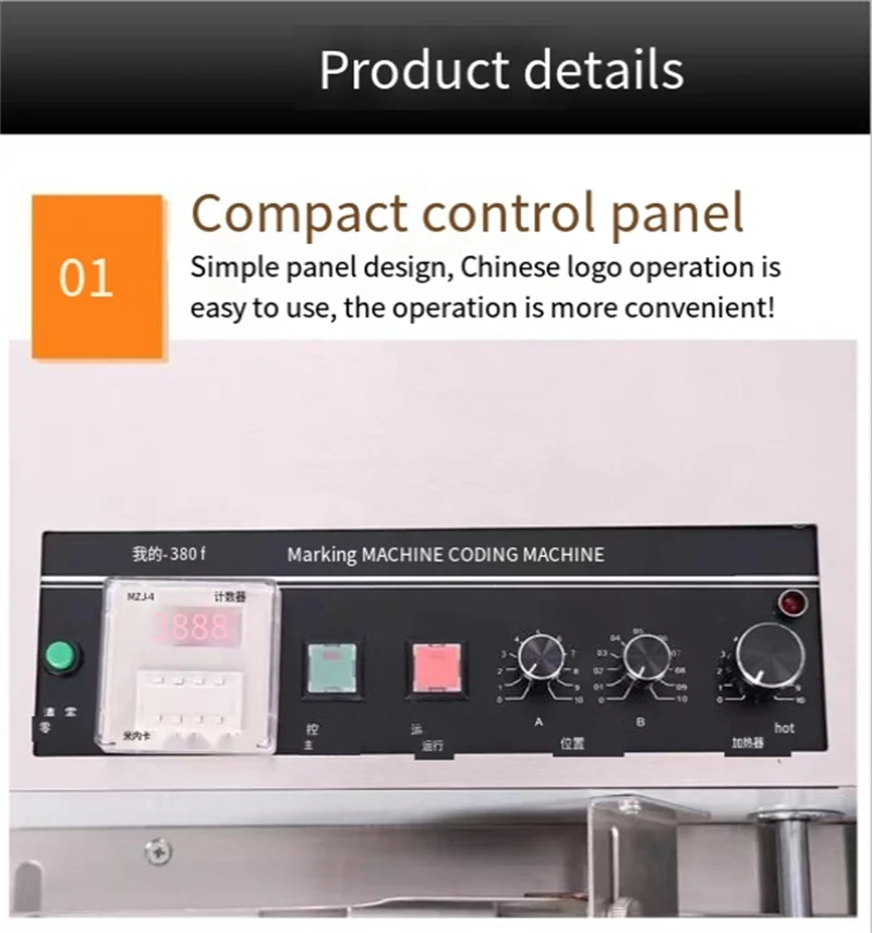 Jiahe My-380 Expiry Date Batch Code Printer Lot Number Hot Stamping Date Coding Machine ...