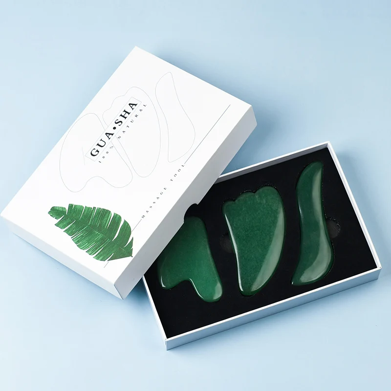 Best Seller Green Jade Gua Sha Face Massager Pure Natural Jade Guasha ...