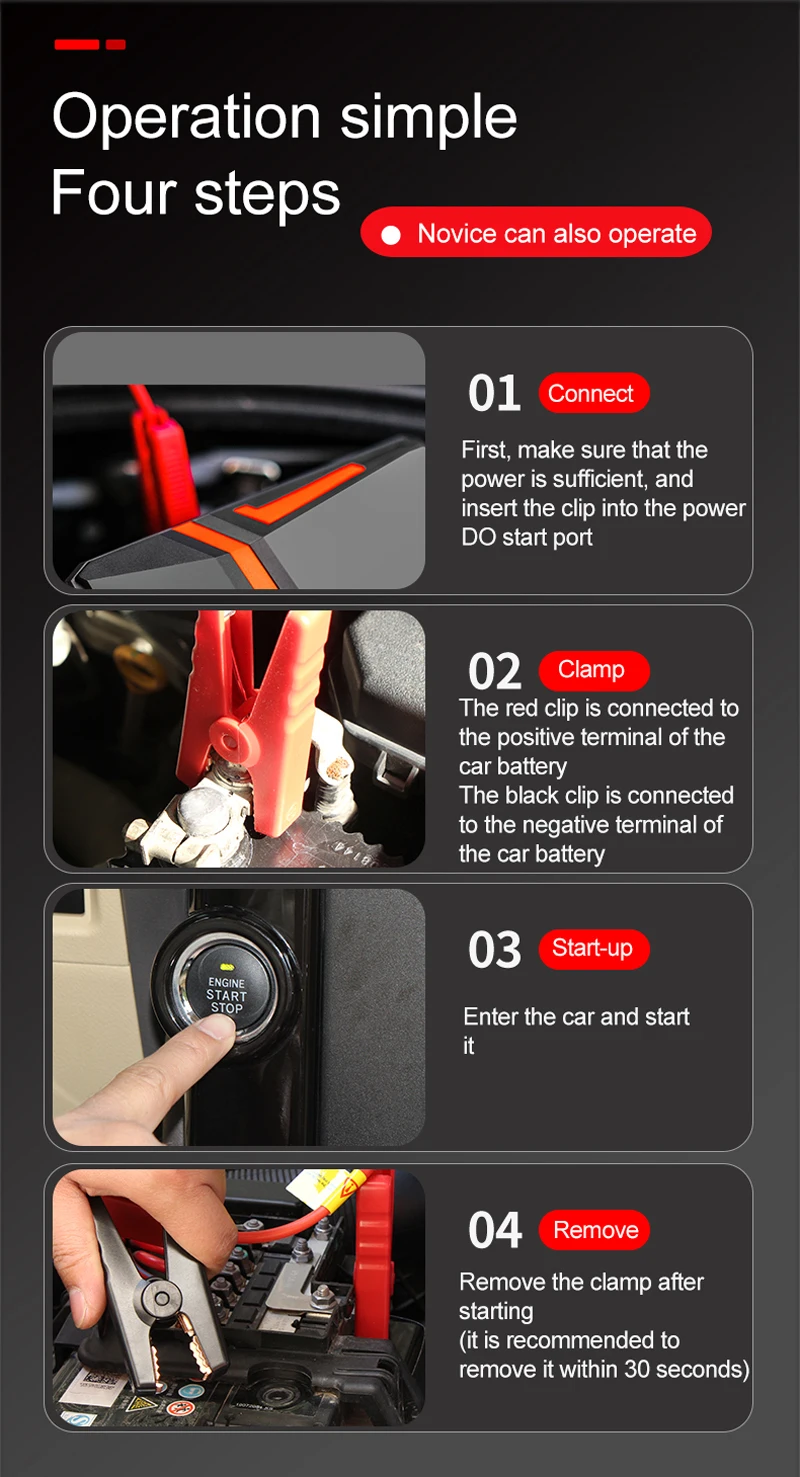 Car Battery Jump Starter 2 In 1 Heavy Duty Booster Dd Pai Portable 12v ...