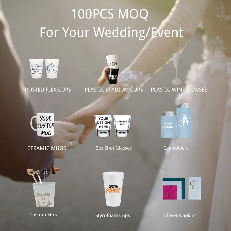 Personalized Logo Party Cups Durable Reusable Stadium Plastic Frosted ...