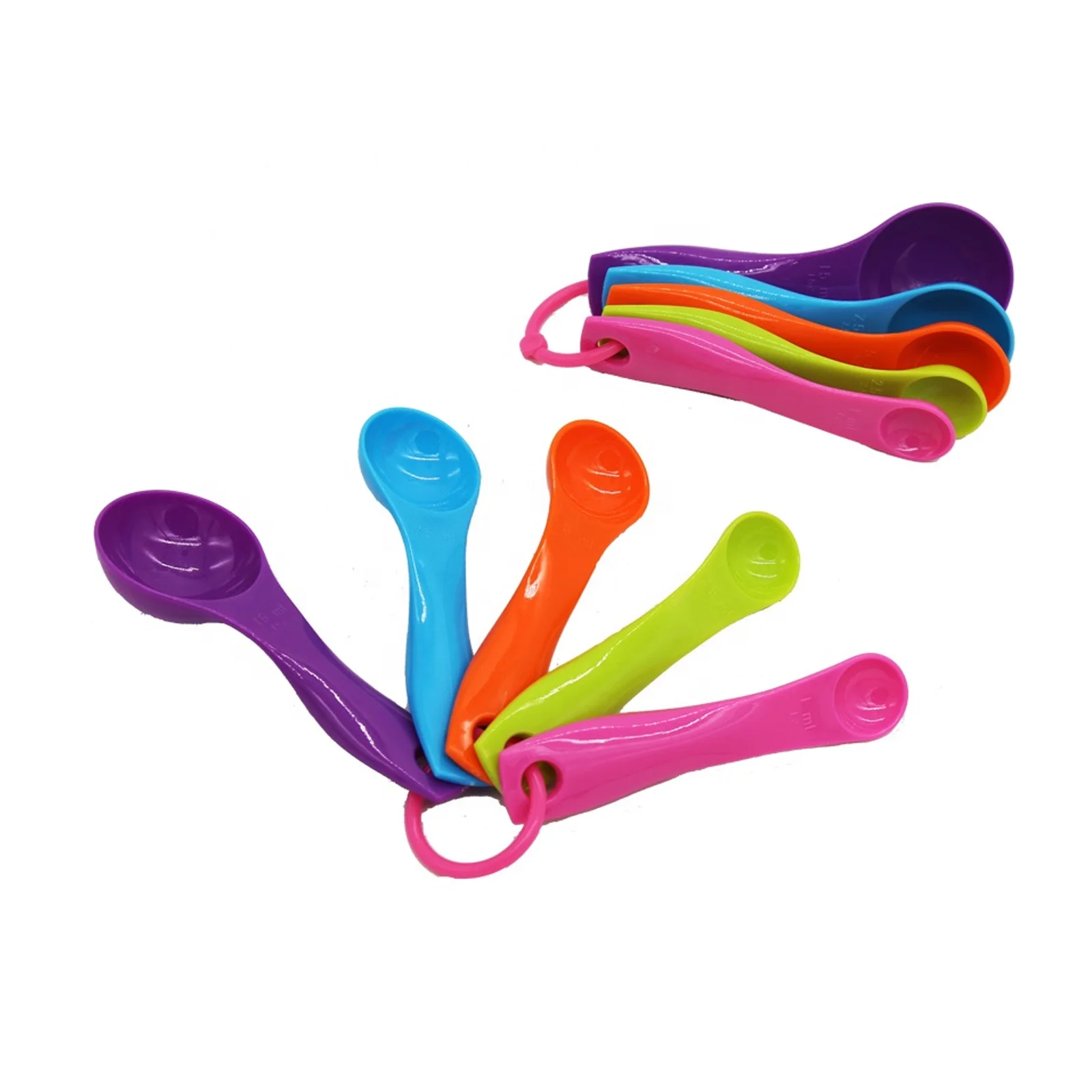 Colorful Bakery Tool Plastic Measuring Spoons/mix Color Seasoning ...