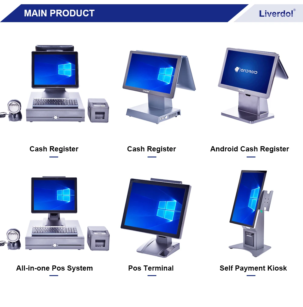 15.6 Inch Capacitive Touch Screen Windows 10 POS Machine Restaurant ...