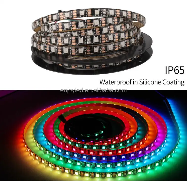 Ws2812b-v5 Ws2812b Strip Matrix Controller Ws2811 Pixel Rgb 12v 12mm Chip Ws2812b-2020 Ip67 ...