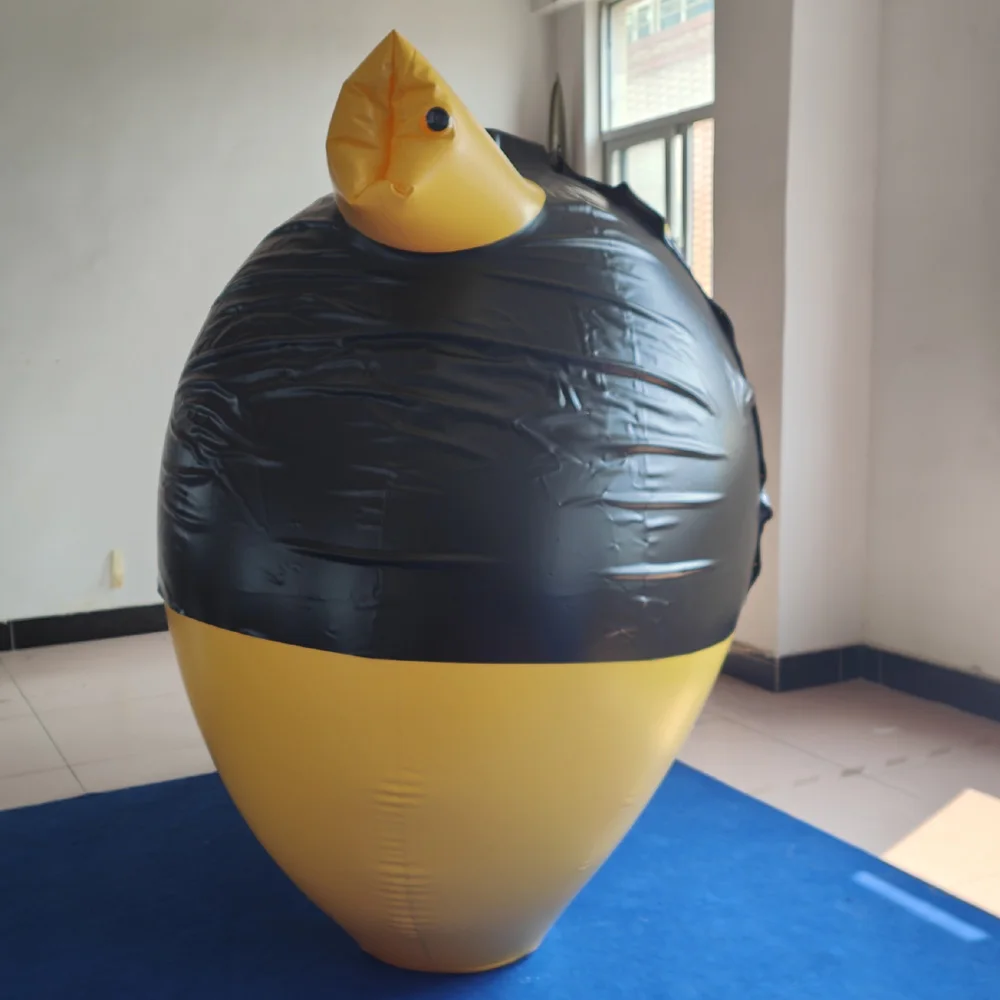 Customized Yellow and Black Inflatable Ball Suit for Sale