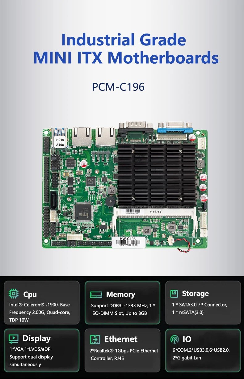 Factory Sale 3.5 Inch Computer Cpu J1900 Board 10/100/1000 M Bps Ethernet Motherboards - Buy 3.5 ...